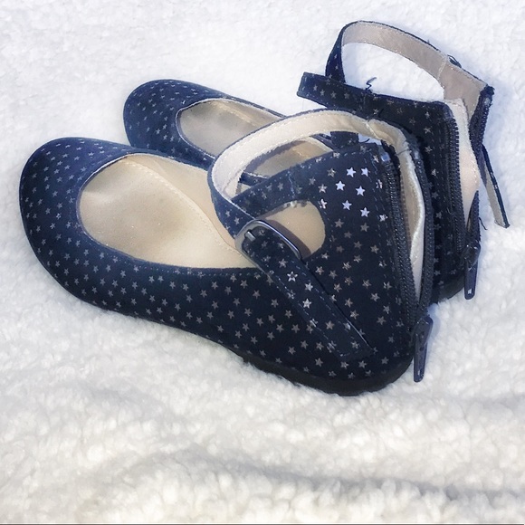 Cat & Jack | Shoes | Navy And Gold Star Flats | Poshmark